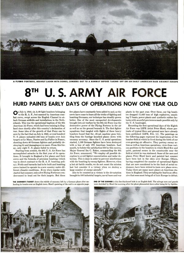 LIFE Magazine July 26 1943 | World War II | 8th Army Air Force