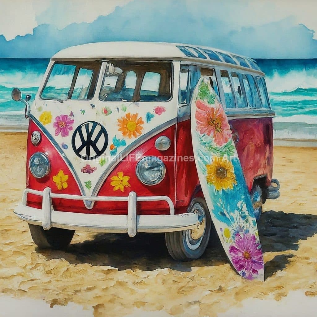 VW Bus - Flower Power | Original LIFE Magazines Art